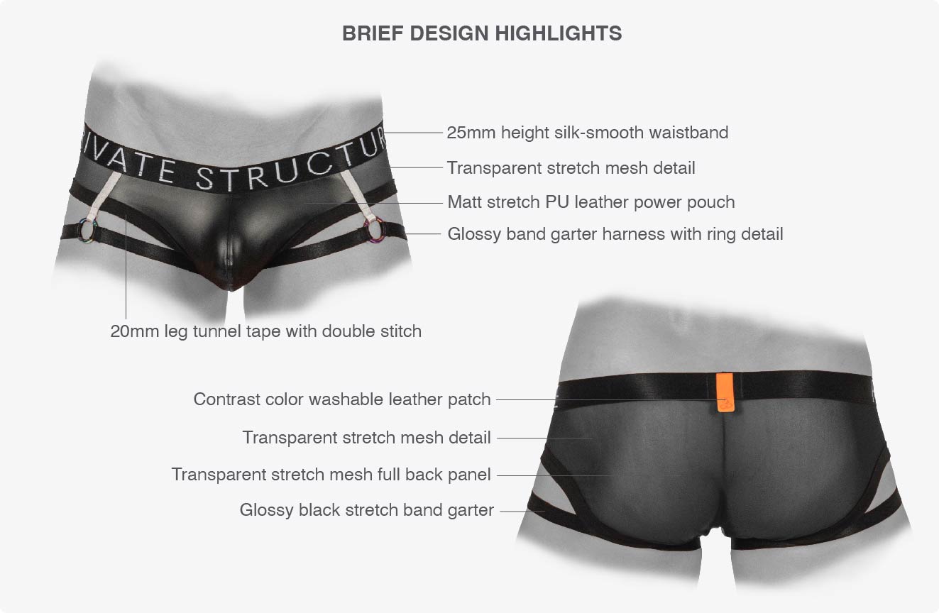 โครงสร้างส่วนตัว Alpha Low Waist Garter Mini Men ชุดชั้นใน - Shades Of ...