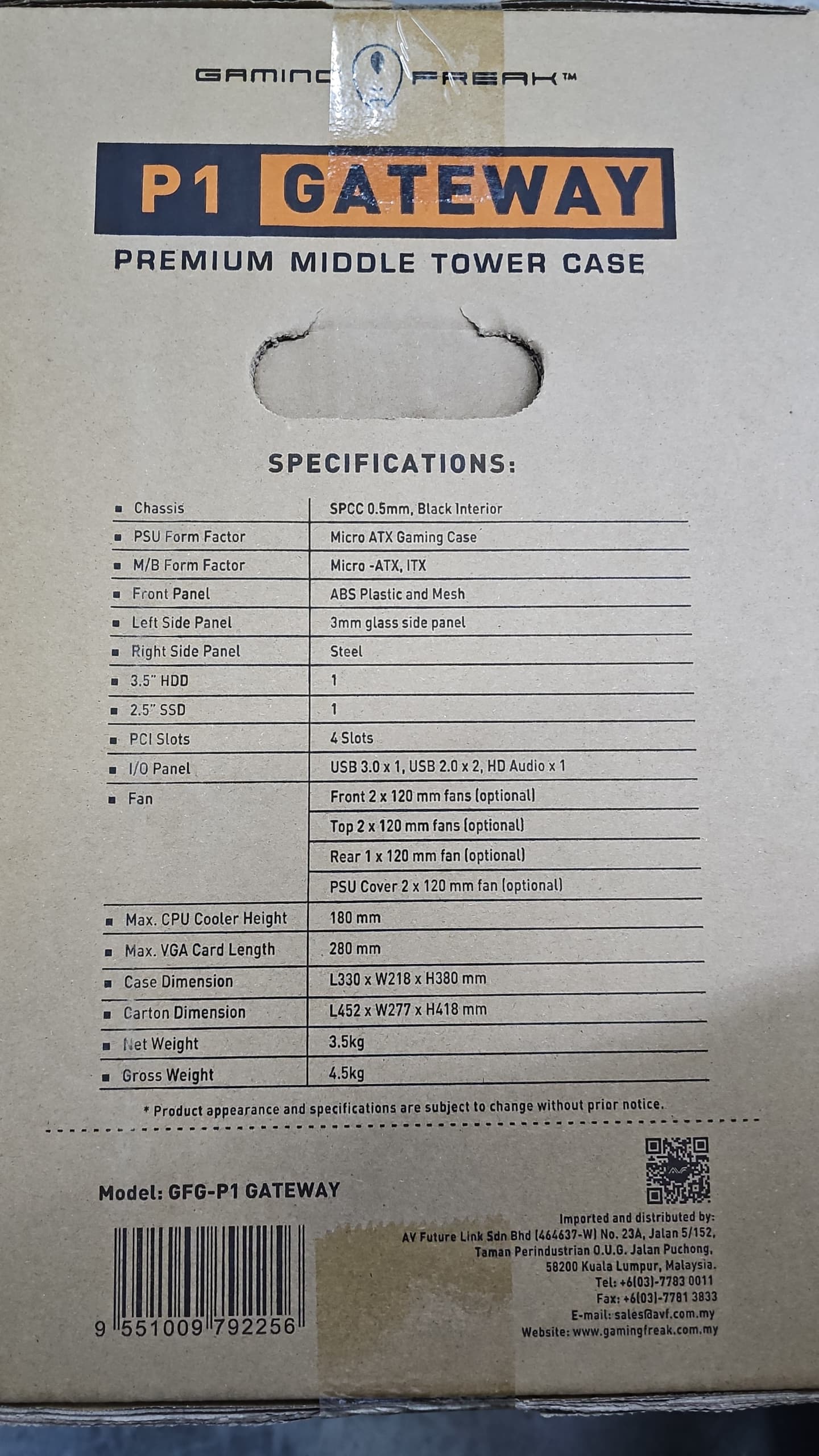 Gaming Freak P1 Gateway Micro-ATX MATX ARGB พัดลมเดสก์ท็อปปลอกแชสซีกรณี ...