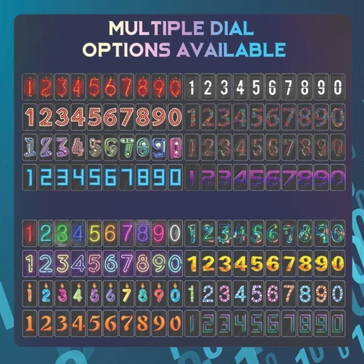 นาฬิกา Skydimo IPStube, นาฬิกาตั้งโต๊ะดิจิตอลหน้าจอสี IPS นาฬิกาหลอด ...