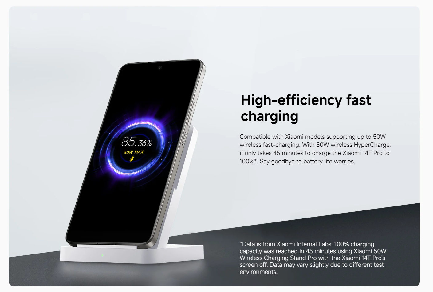 [ใหม่[ แท่นชาร์จไร้สาย Xiaomi 50W Pro [50W Wireless HyperCharge มุมมอง Optimal การกระจายความร้อน ...