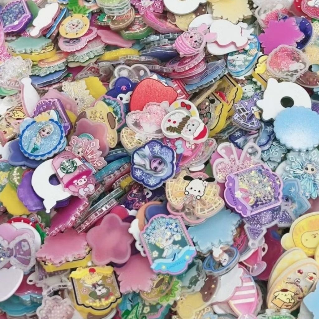 ผสม 50 ชิ้น Sanrio Princess อะคริลิค Quicksand เรซิ่น Charms สําหรับ ...