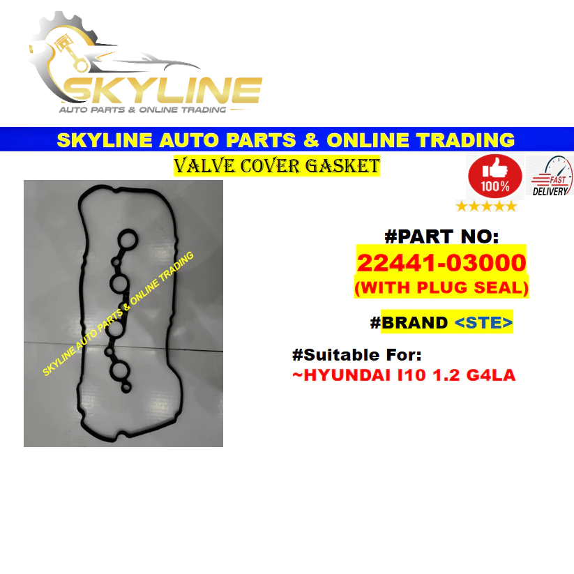 ปะเก็นฝาครอบวาล์ว 22441-03000 พร้อมปลั๊กซีล สําหรับ Hyundai I10 1.2 ...