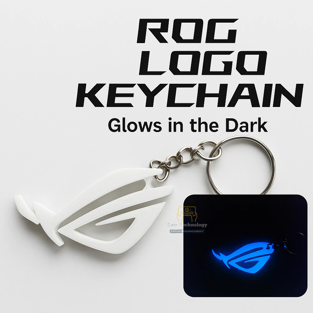 ROG โลโก้พวงกุญแจเรืองแสงใน Dark Republic of Gamers 3D พิมพ์กระเป๋า ...