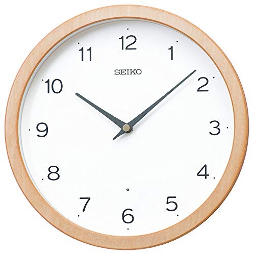 Seiko Clock Radio-controlled wall clock, analog, wooden frame design ...