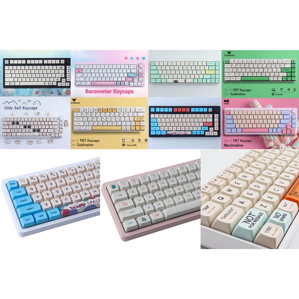 PBT คีย์บอร์ดแบบกลไก XDA/MDA/Cherry Profile สำหรับ Gateron Cherry MX ...