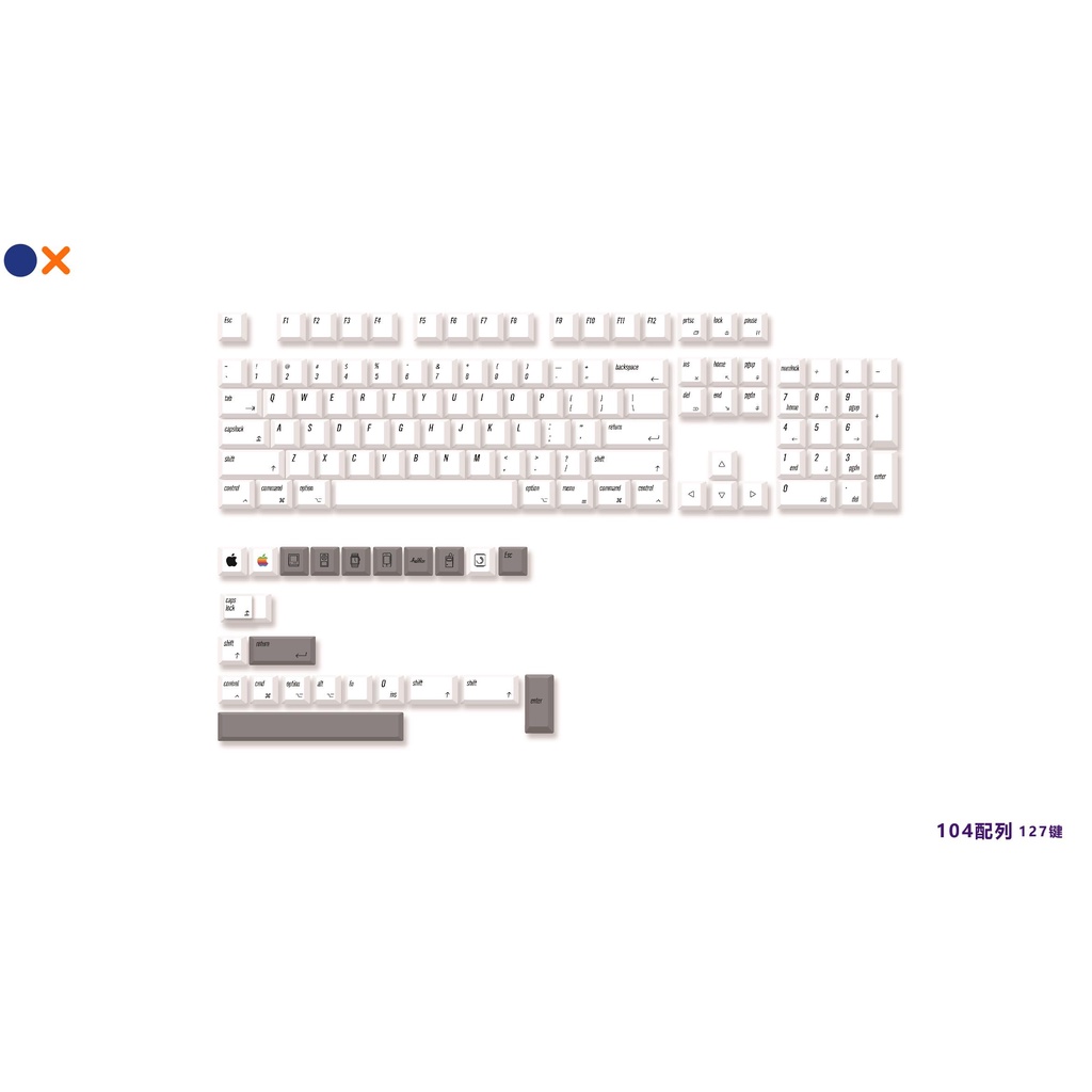 PBT คีย์บอร์ดแบบกลไก XDA/MDA/Cherry Profile สำหรับ Gateron Cherry MX ...