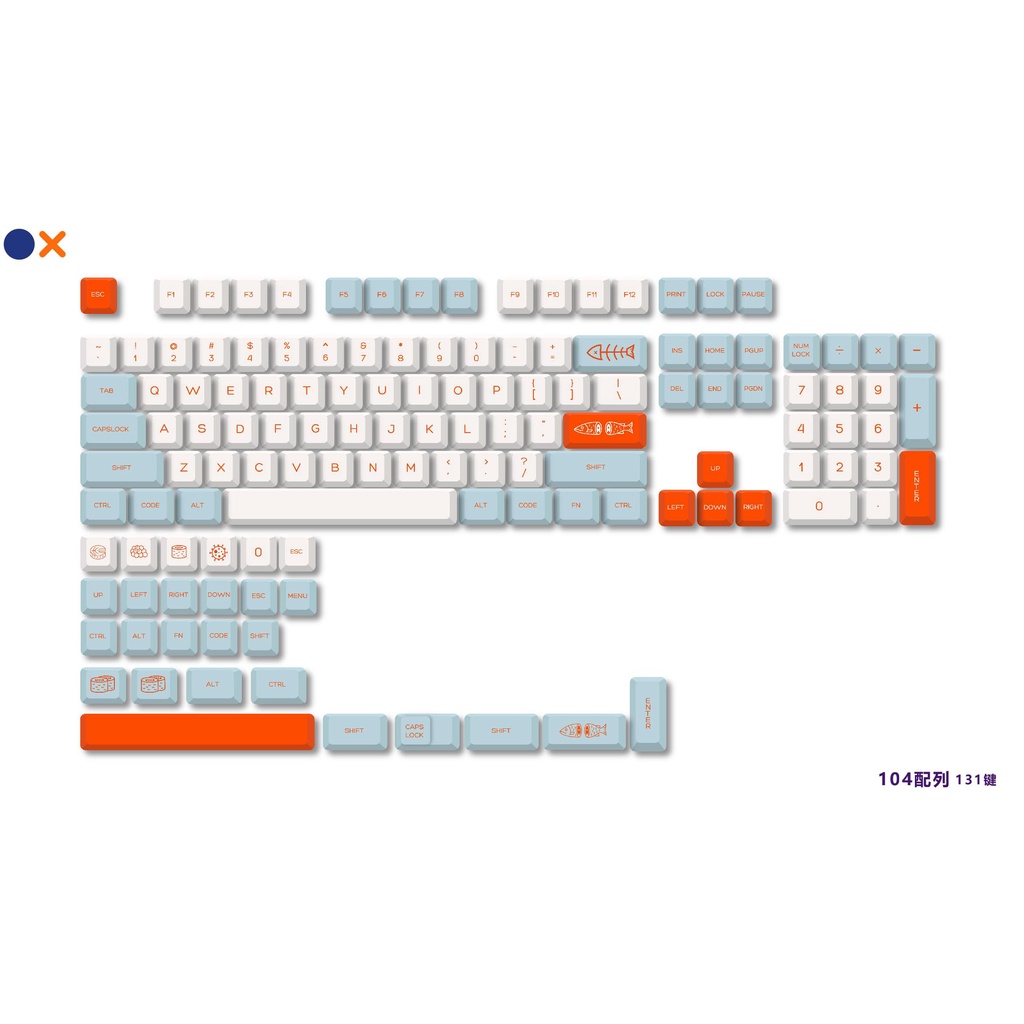 PBT คีย์บอร์ดแบบกลไก XDA/MDA/Cherry Profile สำหรับ Gateron Cherry MX ...