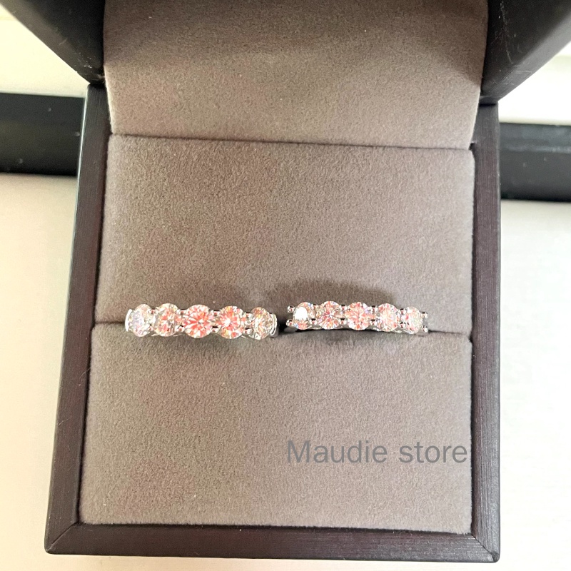 แหวนเพชรโมอิส เงินสเตอร์ลิง S925 3.6ct 1.5ct 5 สําหรับผู้หญิง 5 ชิ้น | Shopee Thailand