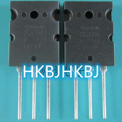 5 คู่ (5 ชิ้น 2SA1943 + 5 ชิ้น 2SC5200) A1943 C5200 TO-3P 15A/230 V/150W PNP NPN TO3PL Toshiba ...