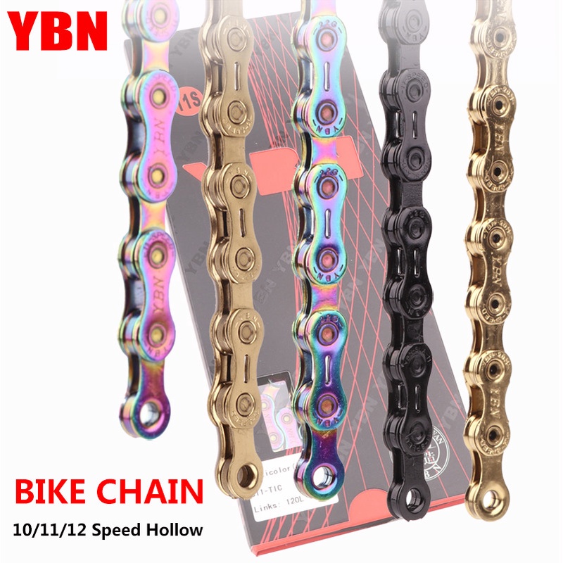 YBN โซ่จักรยาน 10/11/12 Speed Silver/Black/Golden/Colorful Hollow Mtb ...