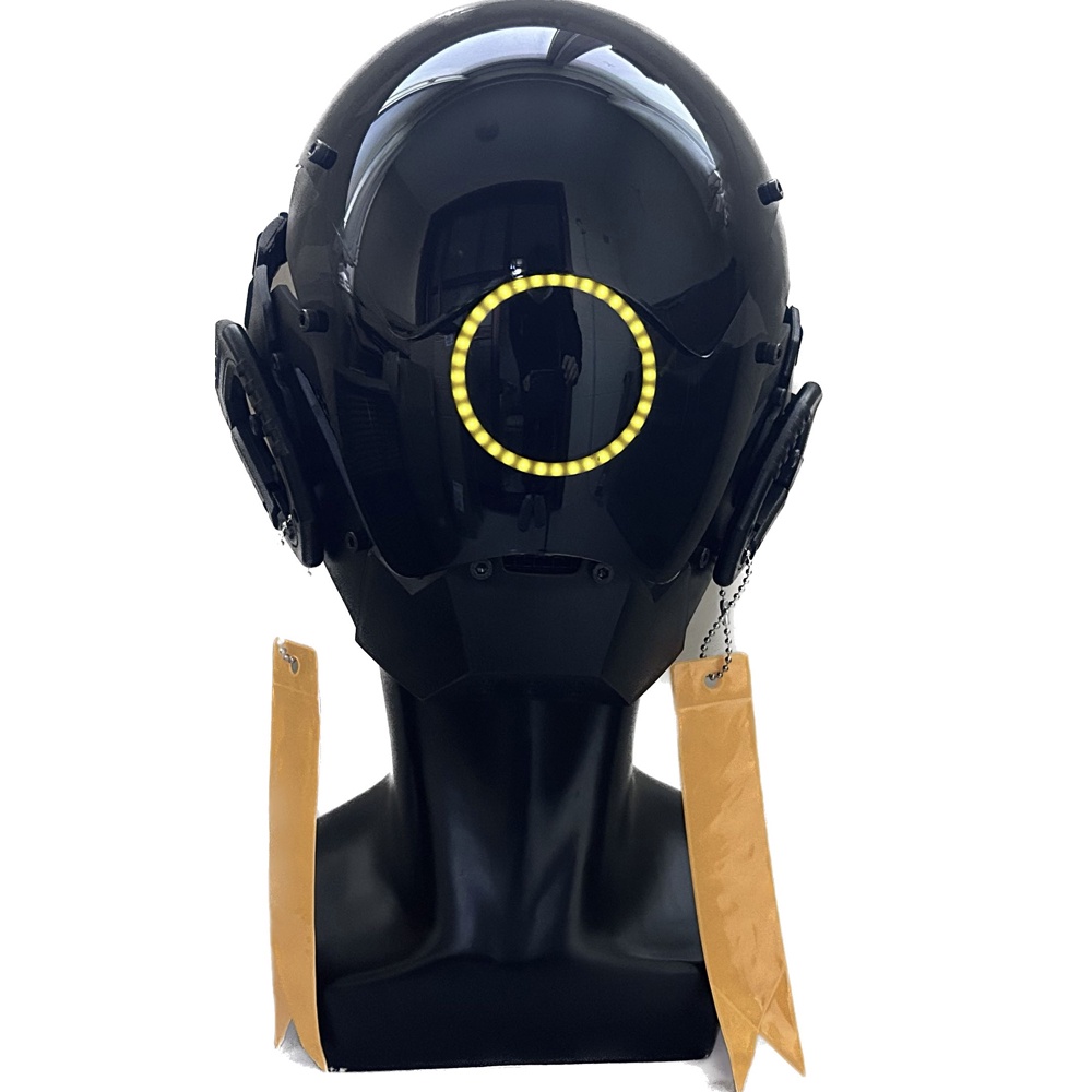 7 สี LED ให้เลือก Cyberpunk Mask ตัวเลือก LED Samurai รอบ Cosplay Sci ...