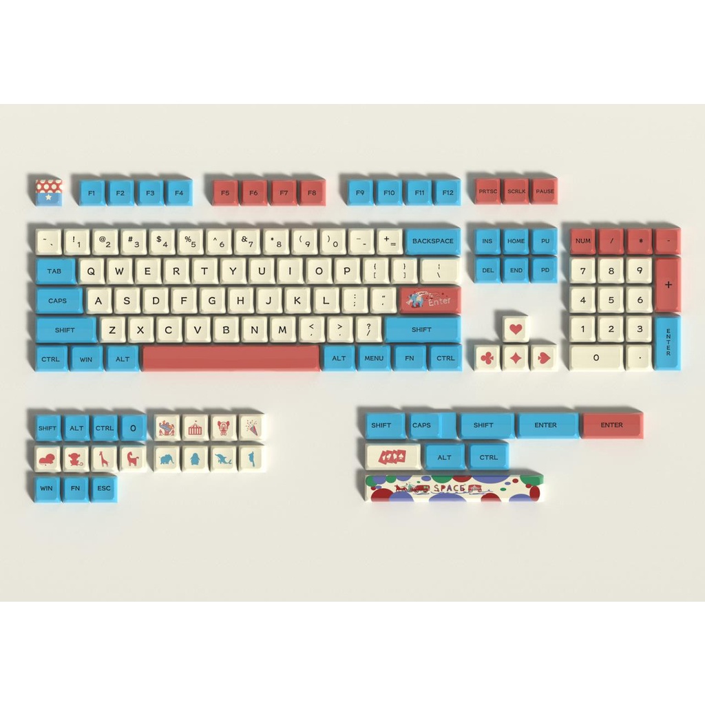 PBT คีย์บอร์ดแบบกลไก XDA/MDA/Cherry Profile สำหรับ Gateron Cherry MX ...