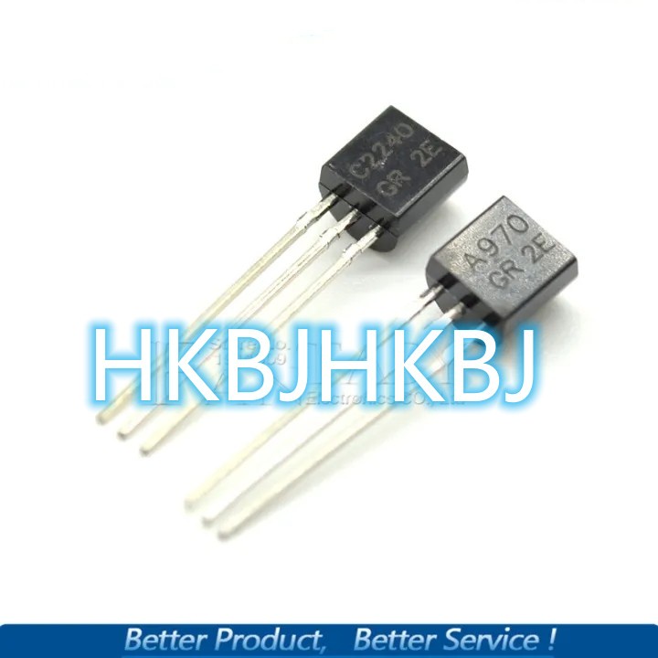 100 ชิ้น 2SA970 2SC2240 TO92 (50PCSxA970 +50PCSx C2240 ) TO-92 Bipolar ...