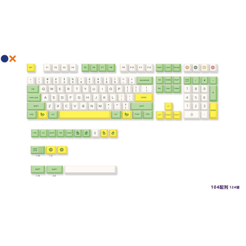 PBT คีย์บอร์ดแบบกลไก XDA/MDA/Cherry Profile สำหรับ Gateron Cherry MX ...