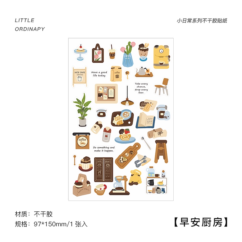 Enwei สติกเกอร์กระดาษวาชิ ลาย [Life Love Song Series] สําหรับตกแต่งสมุด ...