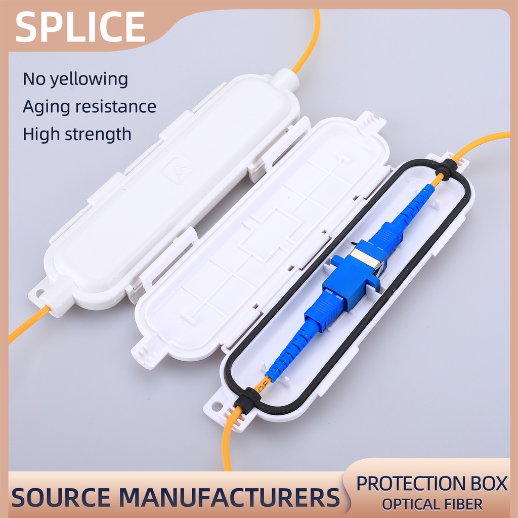 FTTH 1 Core Drop Cable Splicing Protective Sleeve SC Adapter Connection Fiber Optic water ...