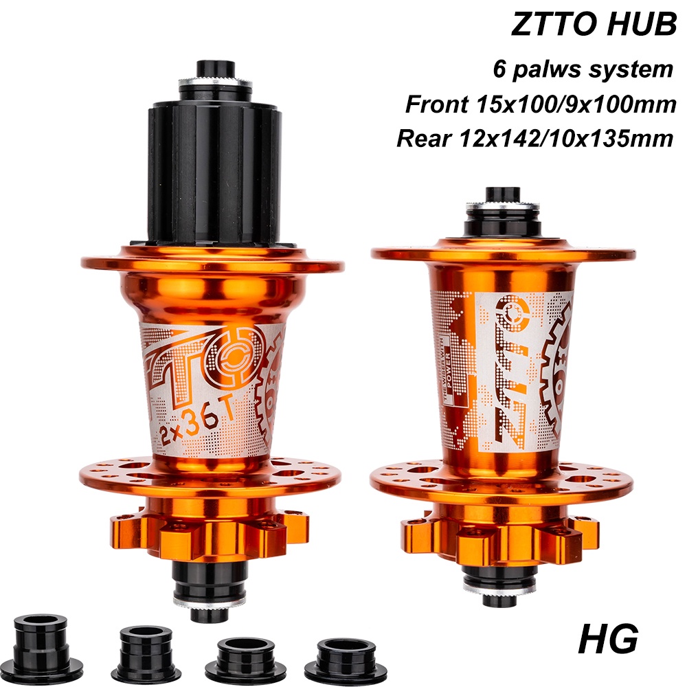Ztto ฮับดิสก์เบรกจักรยาน 6 ขา 32 รู XD HG MS Thru Axle 12x142 15x100 ...
