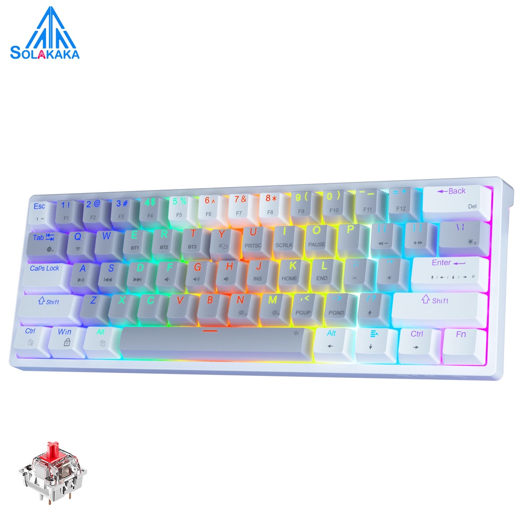 Aula Solakaka SK961 61 คีย์บอร์ดเชิงกลบลูทู ธ 5.0 สาย RGB Light มินิ ...