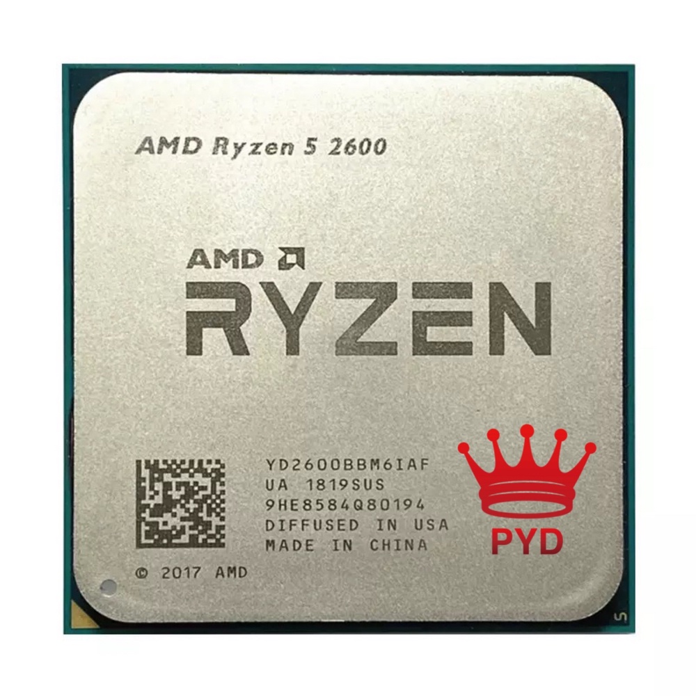 ซ็อกเก็ต AMD Ryzen 5 2600 R5 2600 3.4 GHz Six-Core Twelve-Core 65W CPU ...