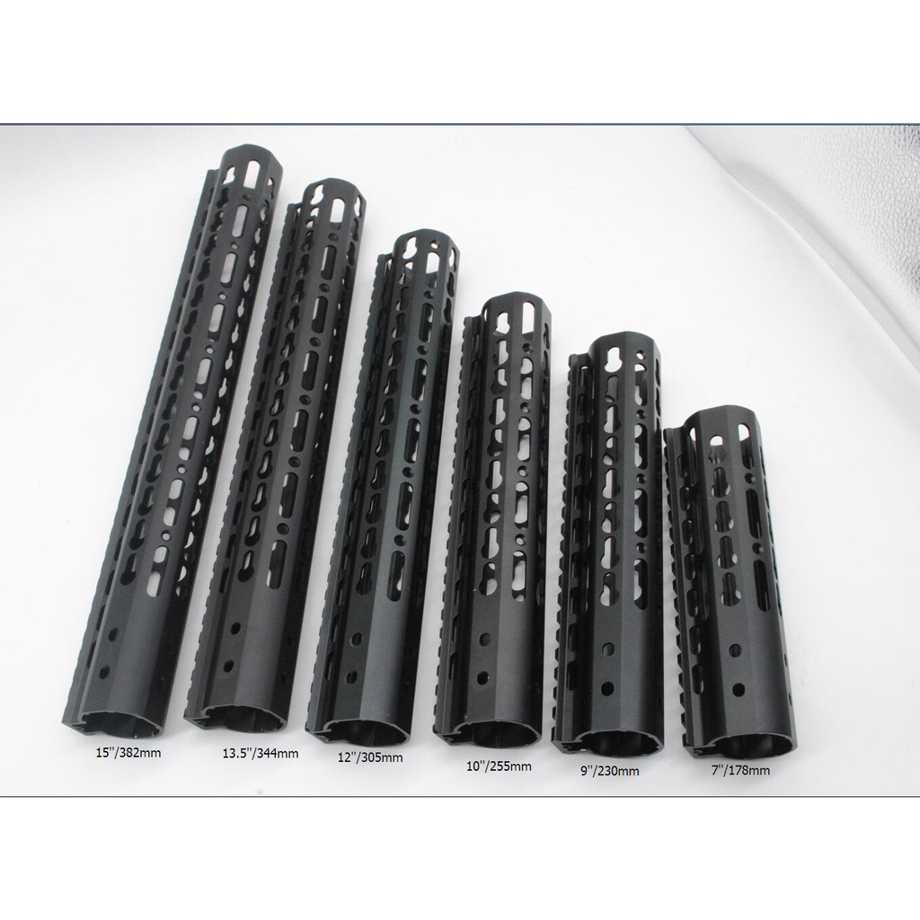 7,9,10,12,13.5,15inch Length Keymod Handguard Free Float Quad Rail ...