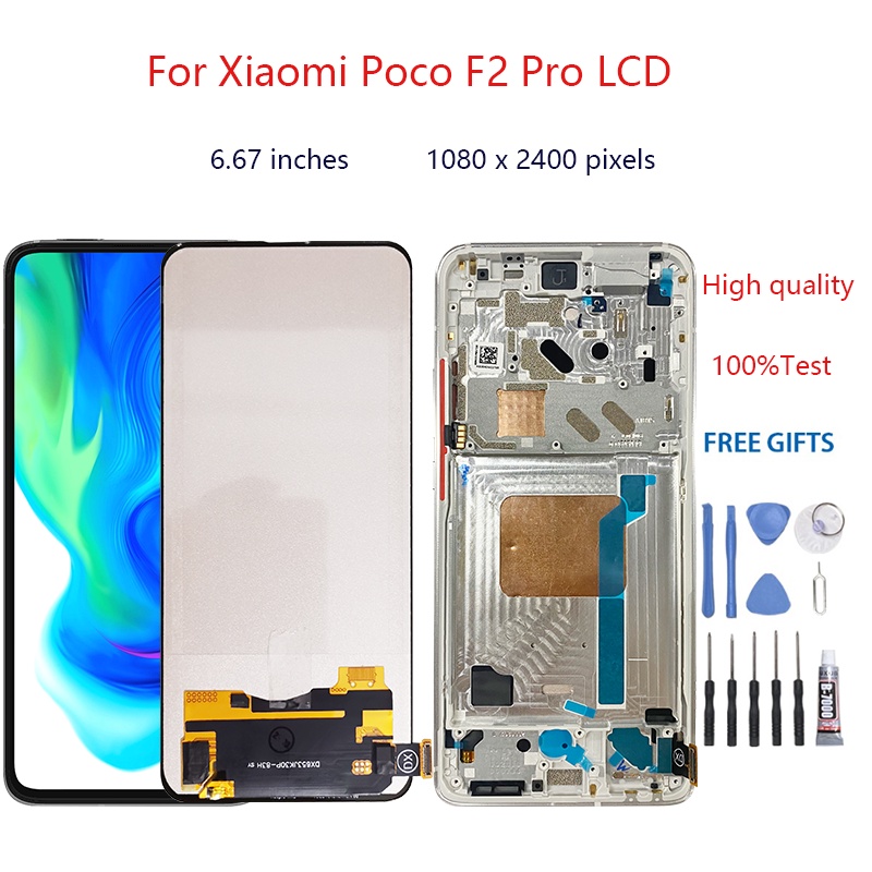 ชุดประกอบหน้าจอสัมผัส LCD สําหรับ Xiaomi Poco F2 Pro Redmi K30 Pro ...