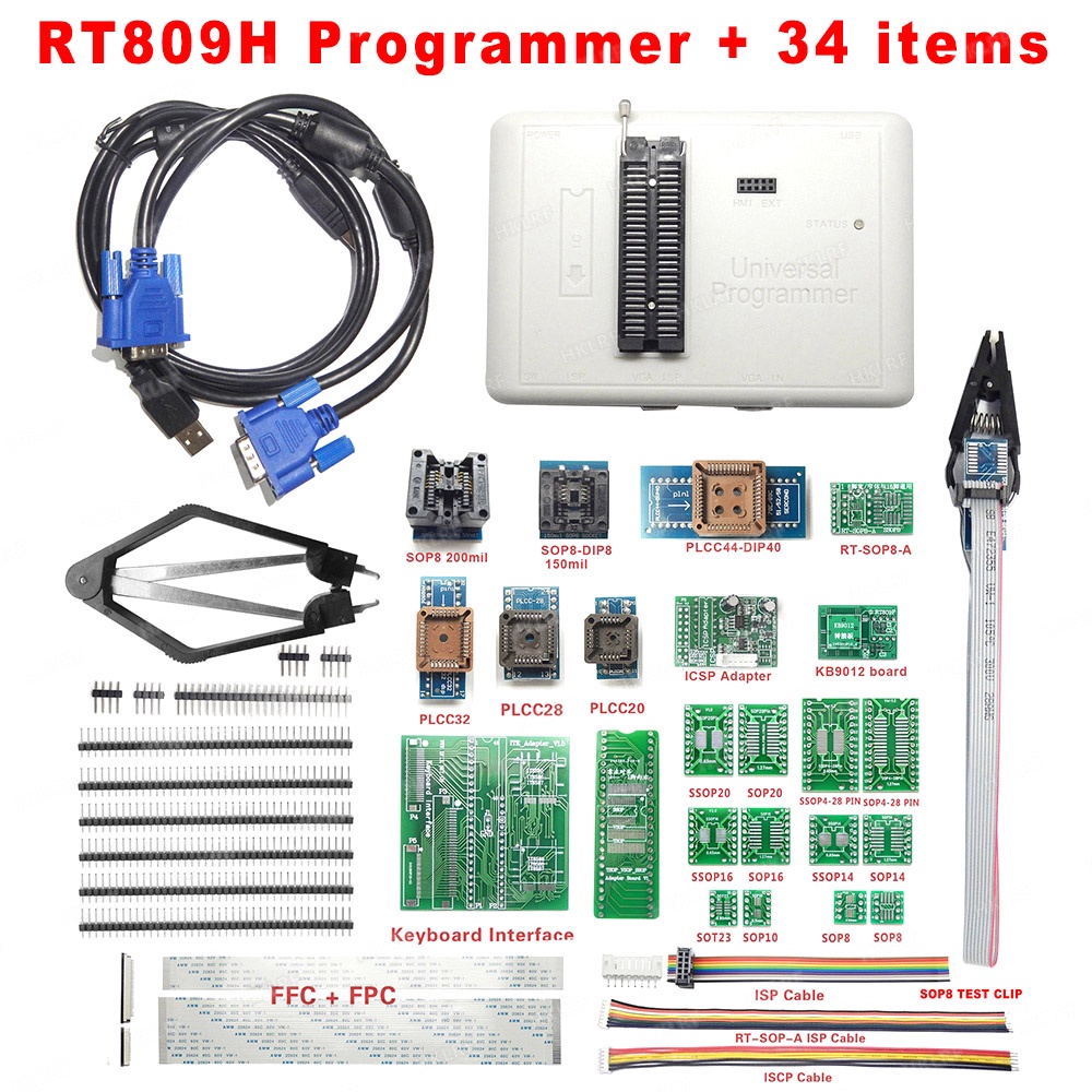 ของแท้ Edid Cable RT809H เครื่องคิดเลขโปรแกรม USB EMMC-Nand พร้อมสาย ...