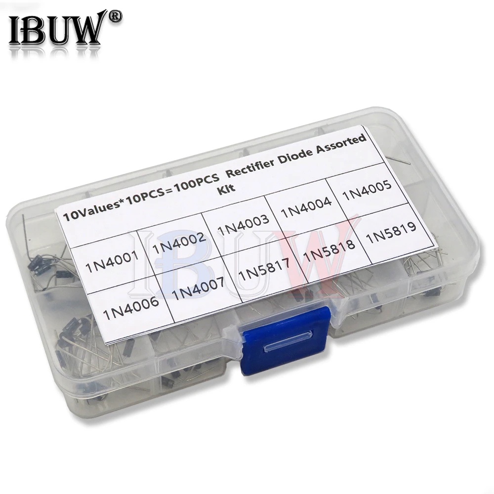 ชุดไดโอดเรียงกระแส 10 ค่า 1N4001 1N4002 1N4003 1N4004 1N4005 1N4006 1N4007 1N5817 1N5818 1N5819 ...
