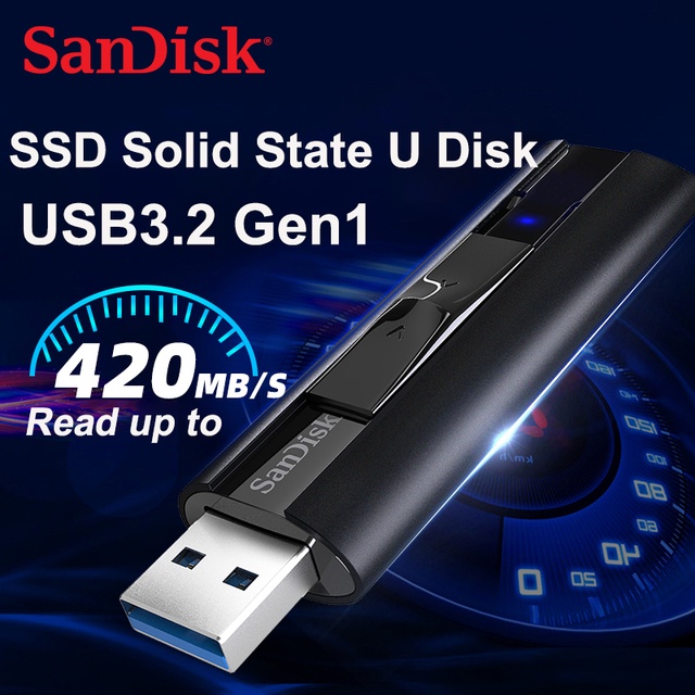SanDisk Solid State Flash Drive 1TB USB3.2 Gen 1 512GB Portable SSD Pen ...