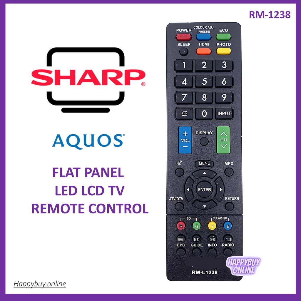 ข้อเสนอ Sharp Aquos LED TV รีโมทคอนโทรล RM-L1238 Sharp Aquos แผงแบนรีโมทคอนโทรลเปลี่ยน | Shopee ...