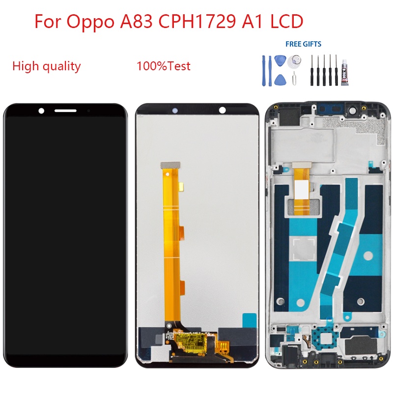 อะไหล่หน้าจอสัมผัสดิจิทัล LCD แบบเปลี่ยน สําหรับ Oppo A83 CPH1729 Oppo ...