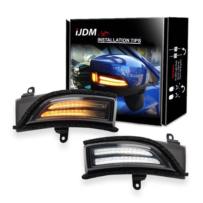 Ijdm ไฟเลี้ยวไดนามิก LED DRL สีเหลืองอําพัน สีขาว แบบเปลี่ยน สําหรับ ...
