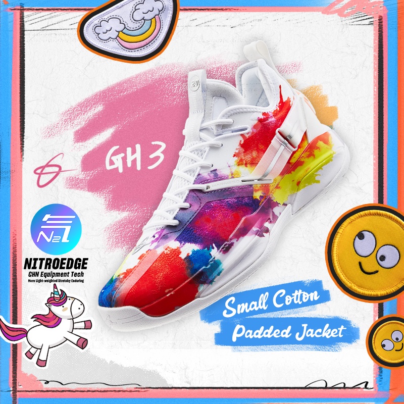 ANTA GH3 Gordon Hayward รองเท้าผ้าใบบาสเก็ตบอล ผ้าฝ้าย กันกระแทก ขนาดเล็ก สําหรับผู้ชาย ...