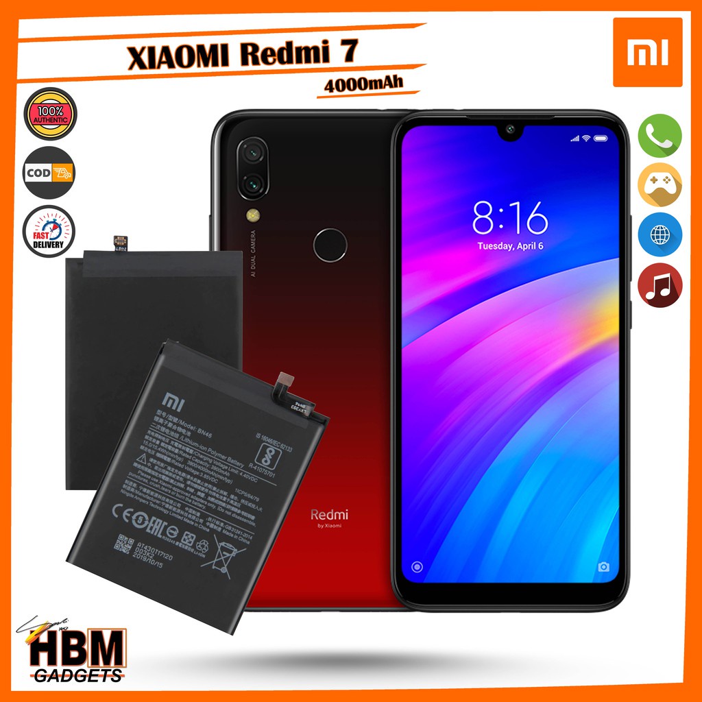 XIAOMI Redmi 7 Battery | Model: BN46 Battery Manufacture 4000mAh ...