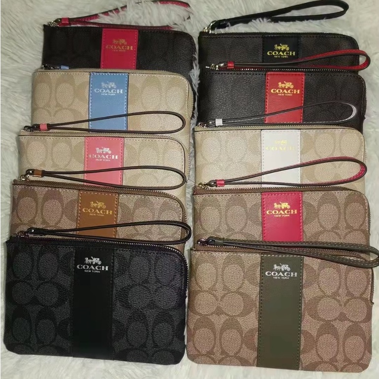 Coach F58035 กระเป๋าคลัทช์ผู้หญิง สายรัดข้อมือ กระเป๋าใส่เหรียญ กระเป๋า ...