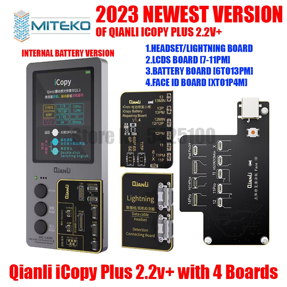 Qianli iCopy Plus 2.2v พร้อมบอร์ดทดสอบแบตเตอรี่ สําหรับโปรแกรมเมอร์ LCD ...