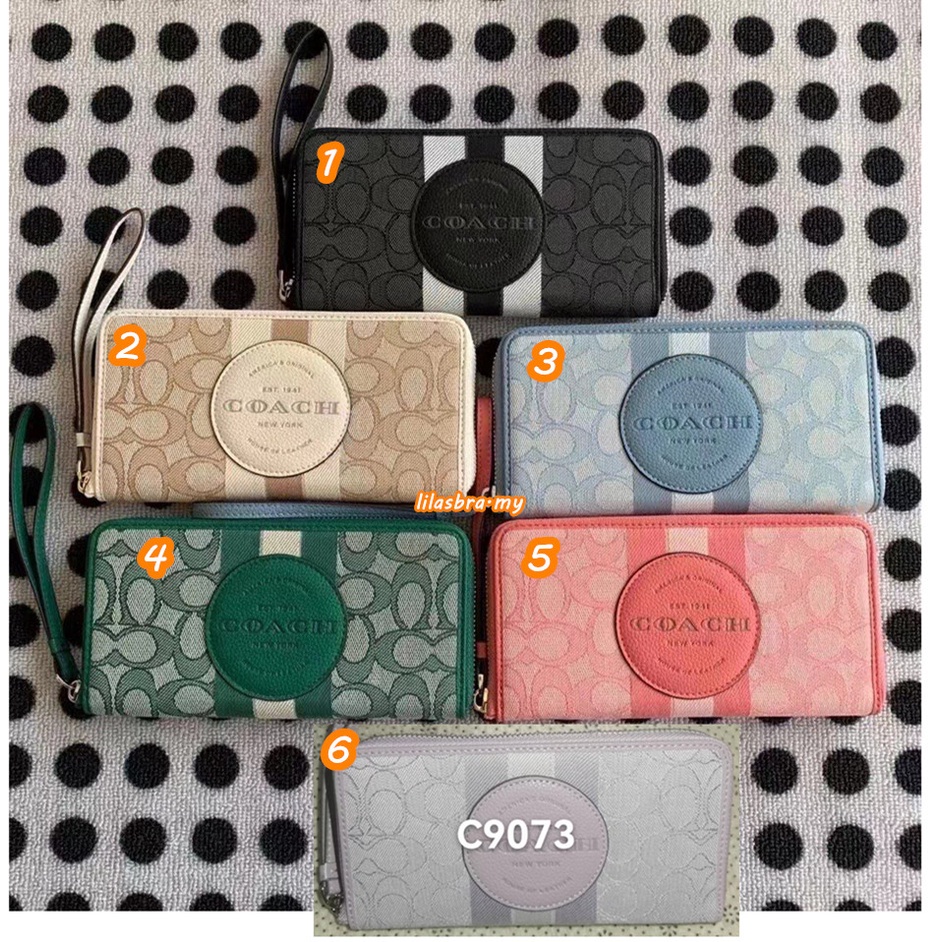 Coach Dempsey C4110 C9703 กระเป๋าสตางค์ซิปยาวผู้หญิง ช่องเสียบการ์ดมัล ...