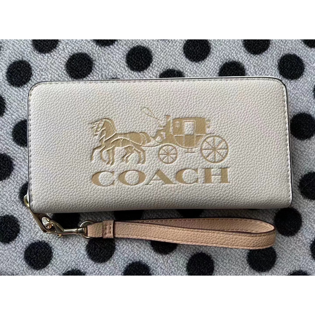 Coach C3548 กระเป๋าสตางค์ผู้หญิง กระเป๋าสตางค์ซิปยาว กระเป๋าซิปด้านใน ช่องเสียบการ์ดมัลติฟังก ...