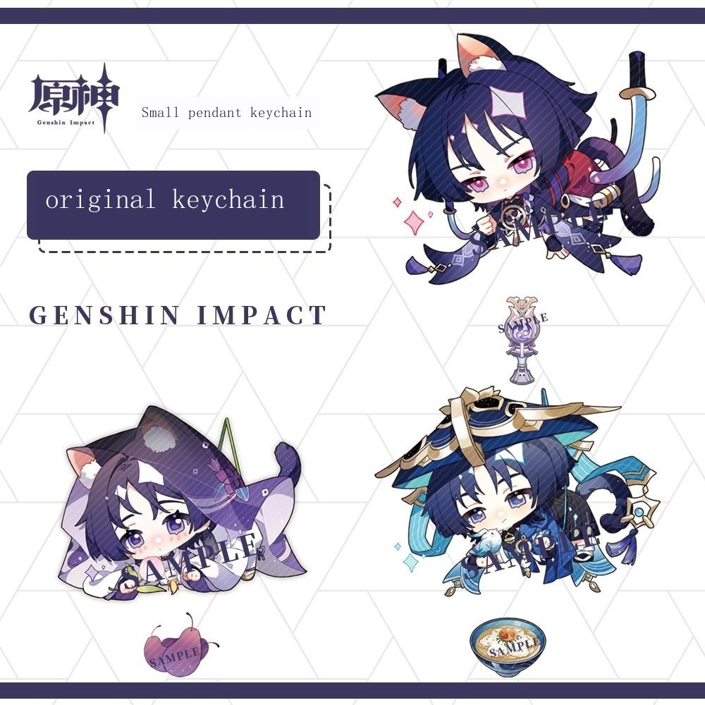 【พร้อมส่ง】[Snail Meow] Genshin พวงกุญแจ จี้อะคริลิค สองมิติ ลายเกม ...