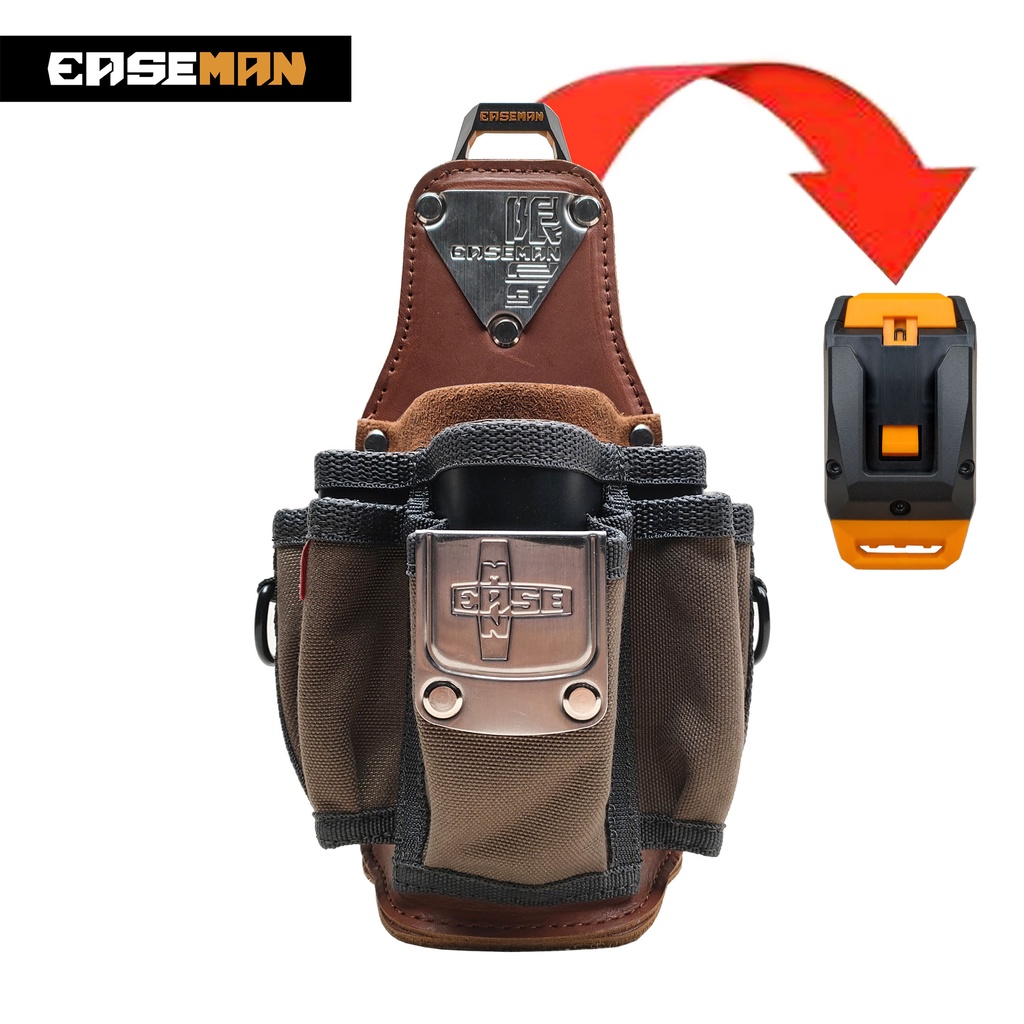 Easeman First Layer Cowhide กระเป๋าเครื่องมือช่างไฟฟ้ากระเป๋าคาดเอว ...