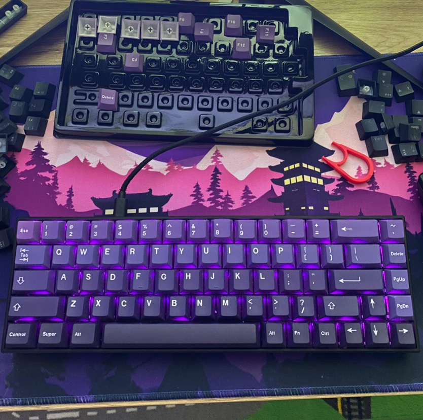 GMK Purple Blue Gradient Keycap, 126 Keys PBT Keycaps Cherry Profile ...