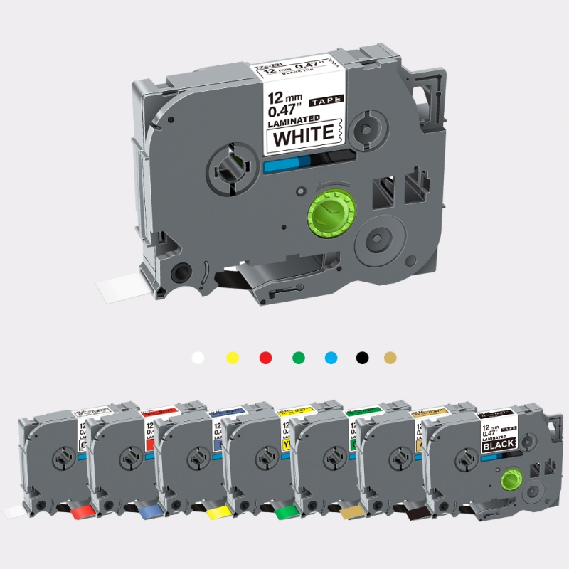 เทปฉลาก tze231 6 9 12 18 24 มม. tze231 TZ231 TZe-231 สําหรับเครื่อง ...