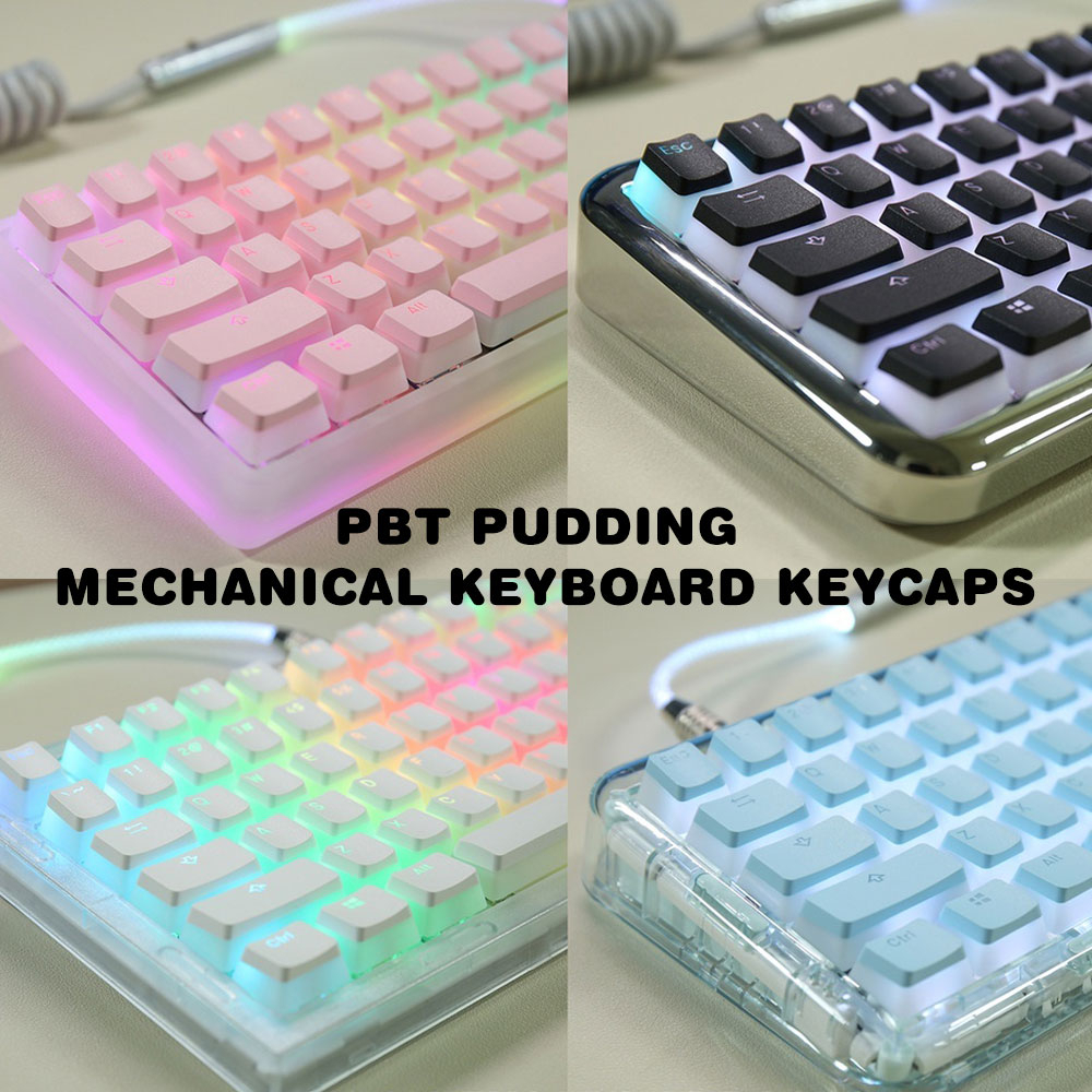 Pbt Pudding Full Set Keycaps เหมาะสําหรับ Royal Kludge คีย์บอร์ดทั้งหมด ...