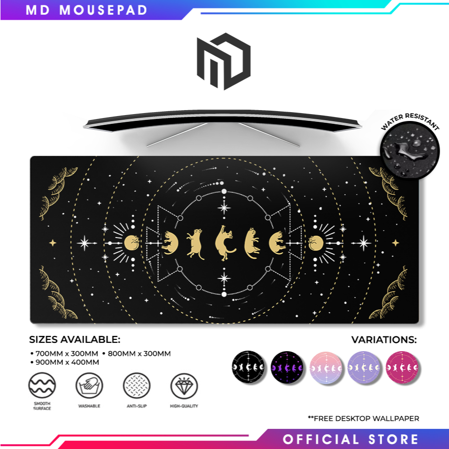 Neko Moon Extended แผ่นรองเมาส์สําหรับเล่นเกมขนาดใหญ่ Deskmat | Shopee ...