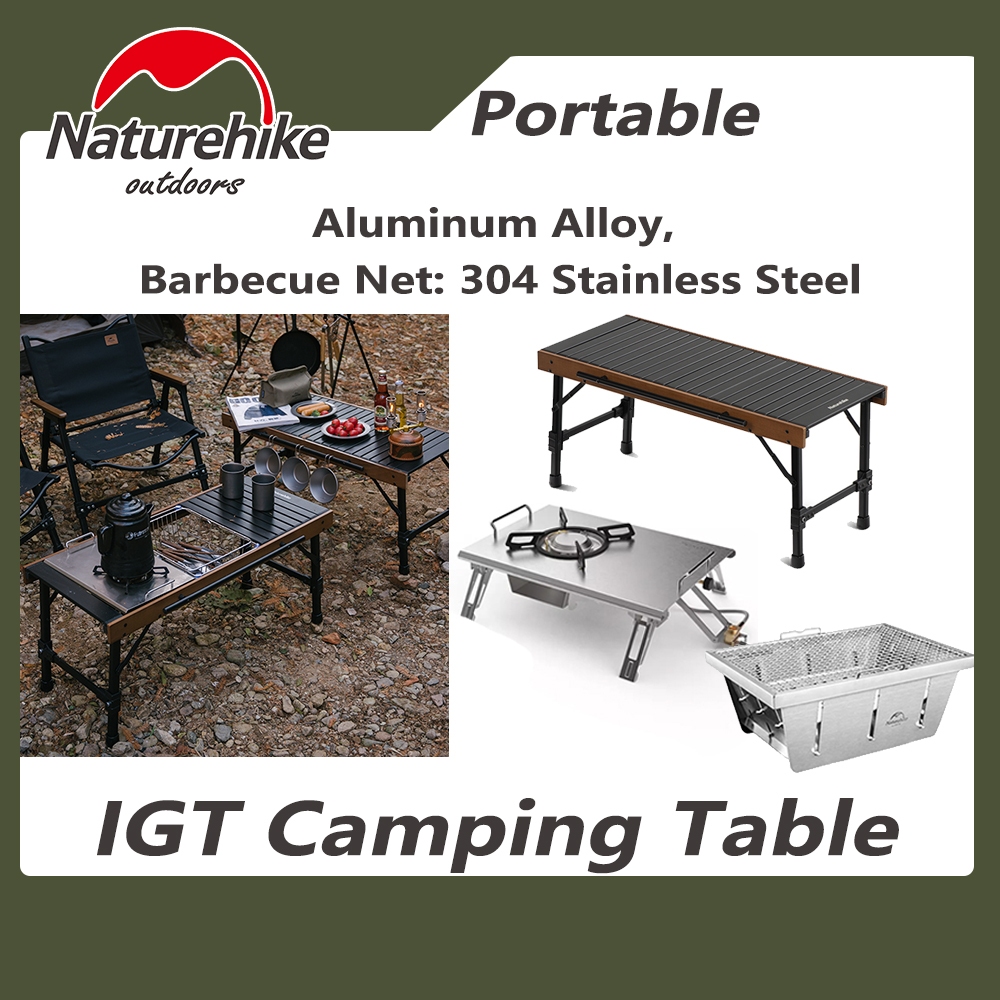 Naturehike IGT Camping Table Folding Desk for Barbecue Grill BBQ Picnic Outdoor Camp Portable ...