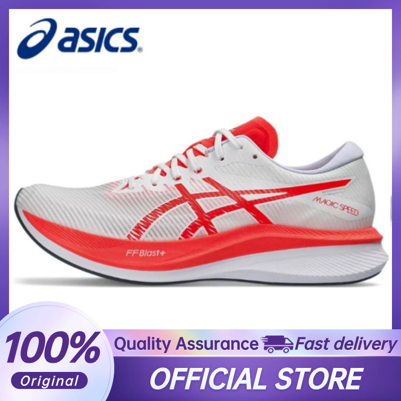 【100%Original】Asics Magic Speed 3.0 Red White Men Running Shoes ...