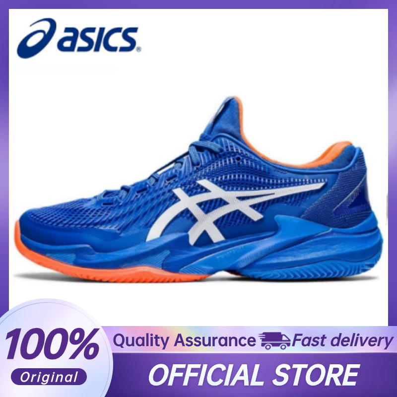 【100%Original】Asics 3 Blue Orange Men Volleyball Shoes Tennis Shoes ...