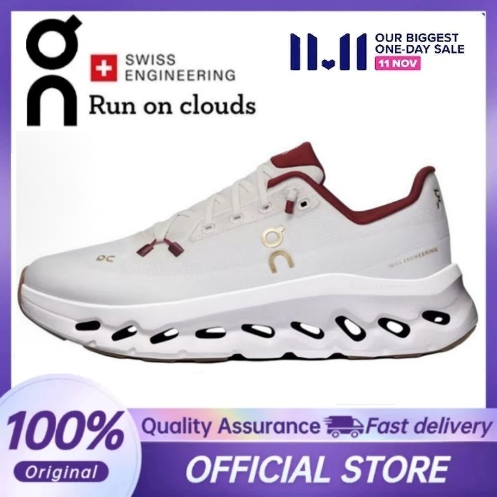 【Authentic】On Running Cloud Tilt White Red Unisex Low Cut Running Shoes ...