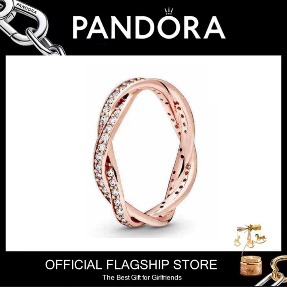 100% Original Pandora Wheel Destiny of Rose Gold Ring With Box | Shopee ...