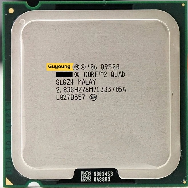 แผ่น CPU YZX Core2 Quad Q9500 2.83G LGA775 6MB Cache Quad-CORE FSB1333 ...