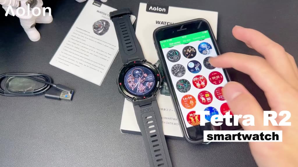 Aolon Tetra R2 1.32 นิ้ว สมาร์ทวอทช์ ผู้ชาย นาฬิกาวิ่ง บลูทูธโทร ควบคุม ...